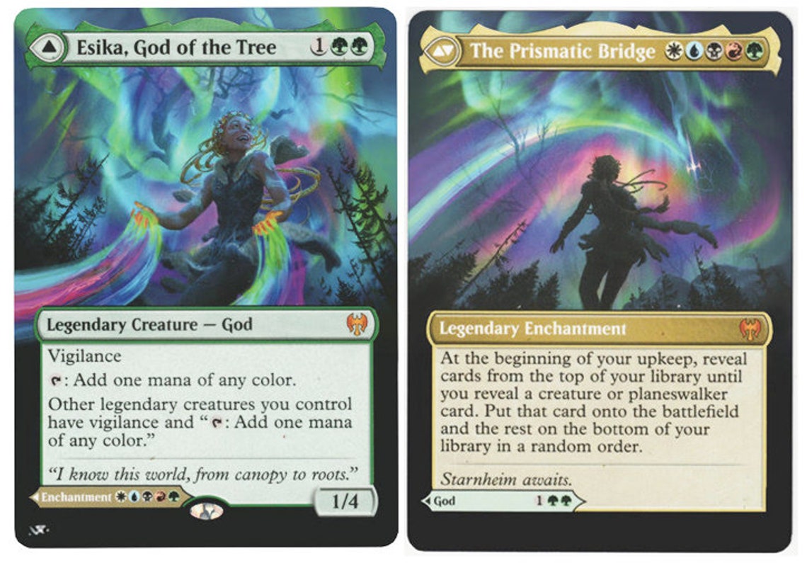 Mtg Altered Art Card-esika, God of the Tree // the Prismatic Bridge ...