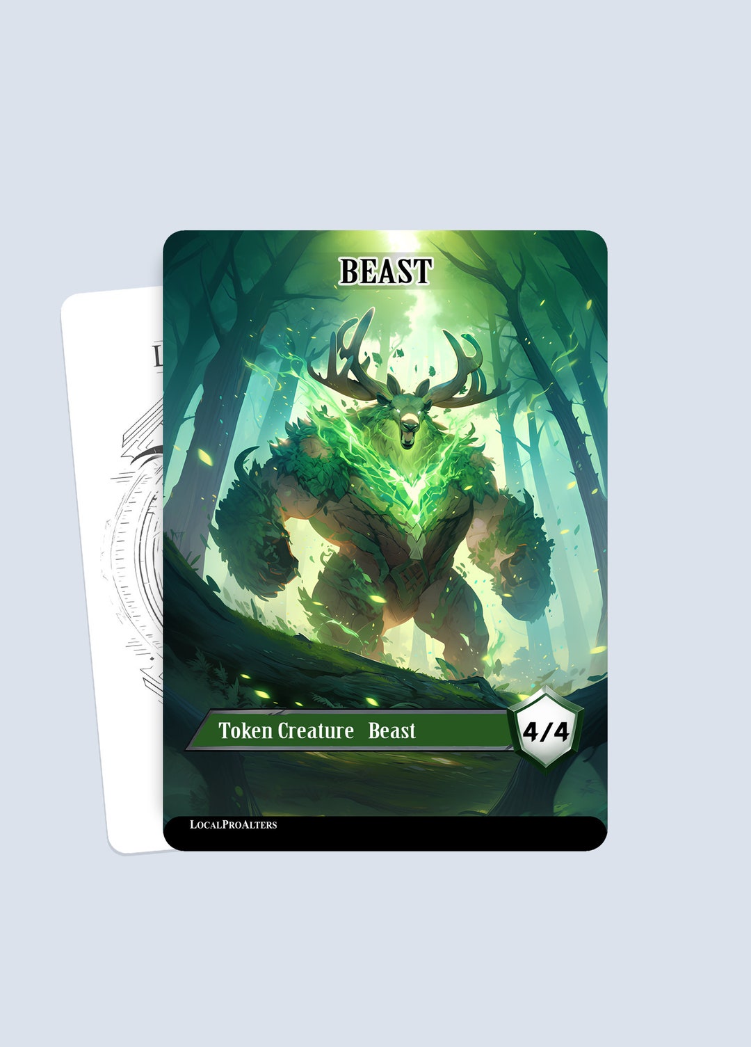 Beast Token #2 - Magic Custom Tokens for MTG - Etsy