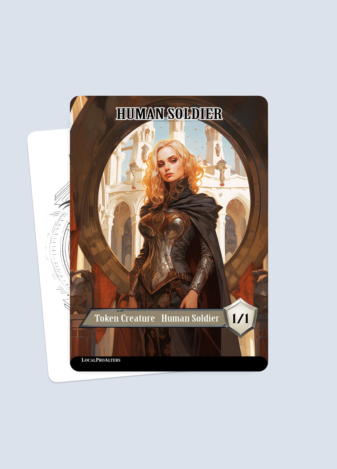 Human Soldier Token #1 - Magic Custom Tokens for MTG - Etsy