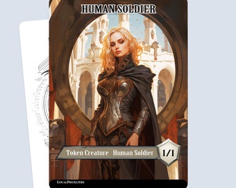 3x Anime Human Token Set Custom MTG Double-sided 1/1 Human & 1/1 Human ...