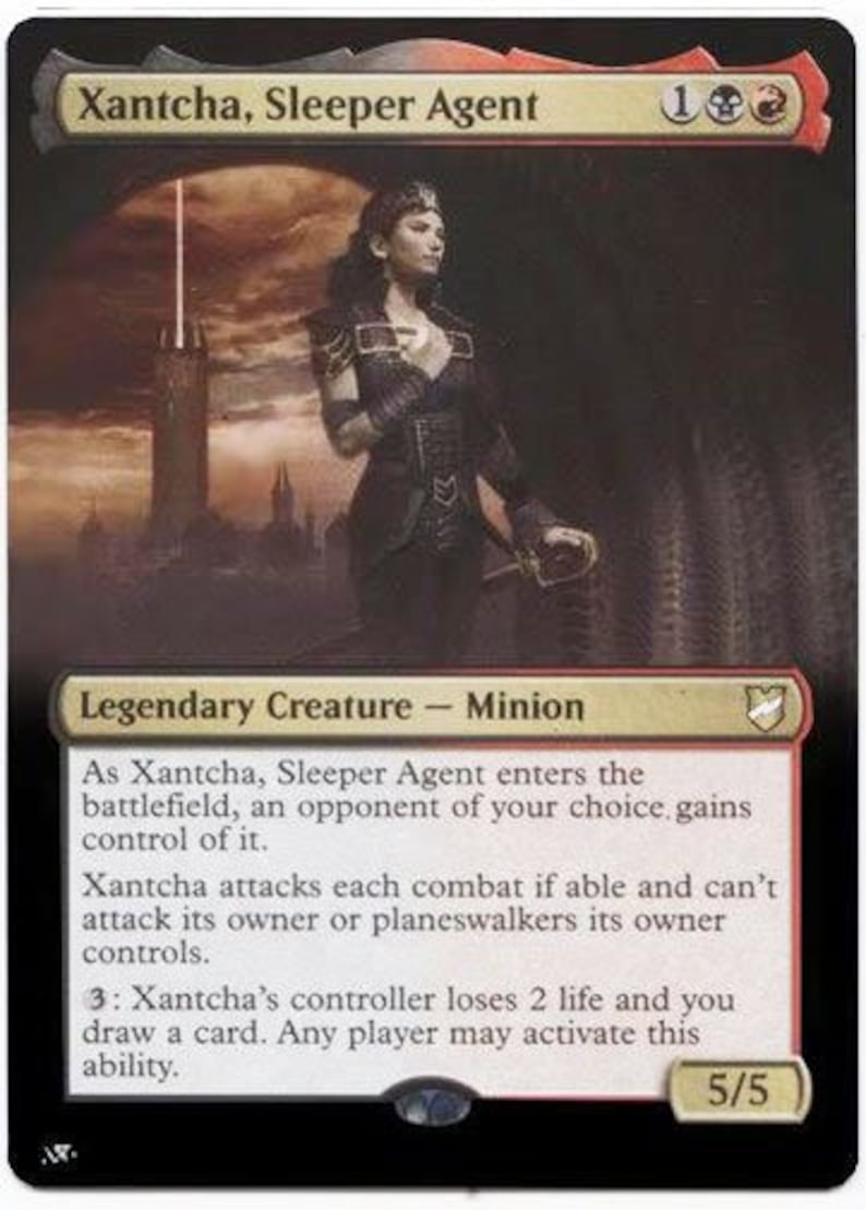 Mtg altered art card Xantcha Sleeper Agent | Etsy