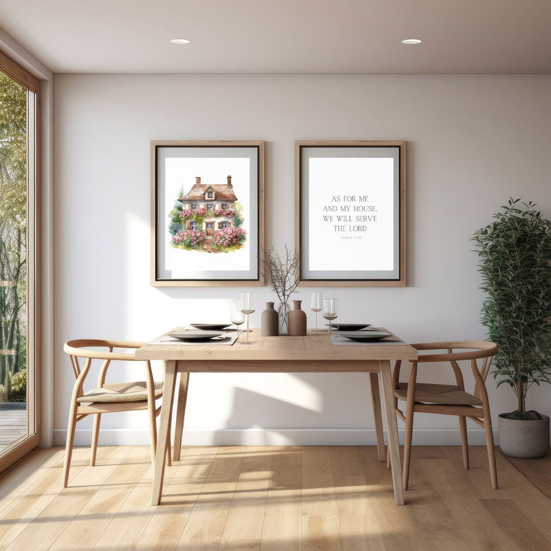 As for Me and My House Poster, Christian Wall Art Printable ...