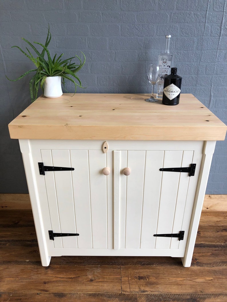 Double Cupboard Unit Chunky Pine Top - Etsy UK
