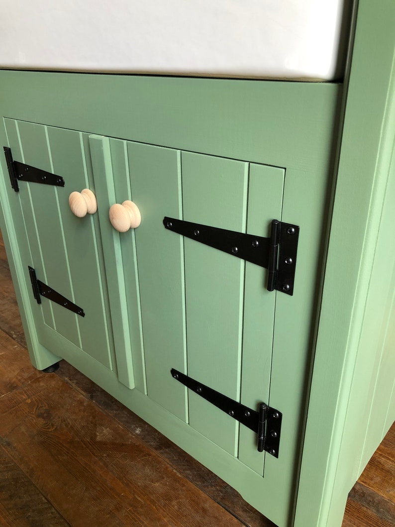 Handmade Belfast Butler Sink Unit: Chunky Pine Worktop, Freestanding ...