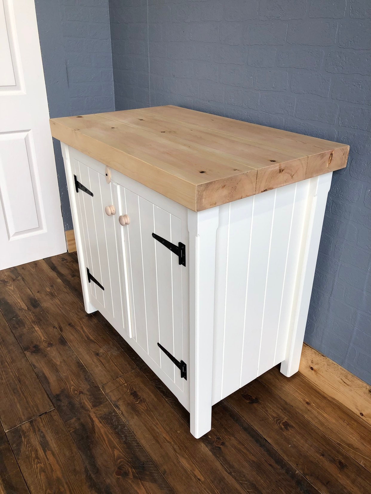 Double Cupboard Unit Chunky Pine Top - Etsy UK
