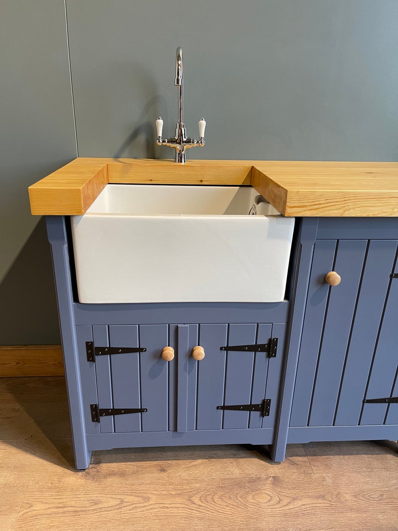 Bespoke Handmade Belfast Sink Unit | Solid Wood Kitchen Cabinet ...