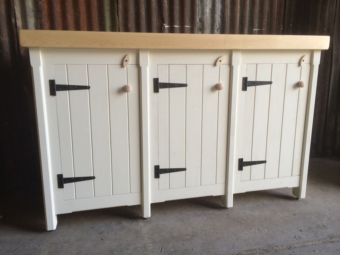 Freestanding Triple Cupboard /sideboard Handmade Rustic - Etsy UK