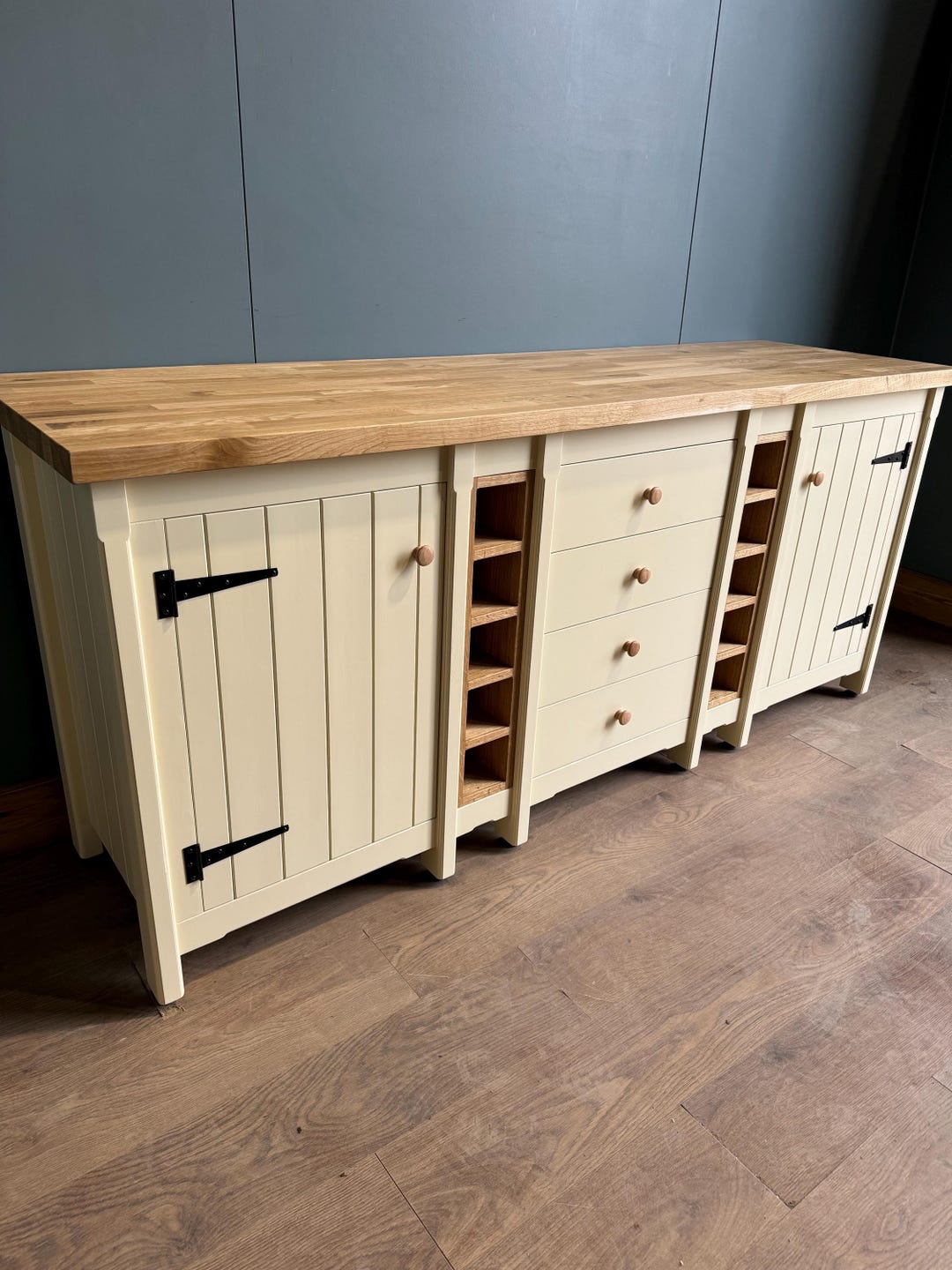 Handmade Kitchen / Sideboard Unit: Cupboards, Drawers, Wine Racks ...