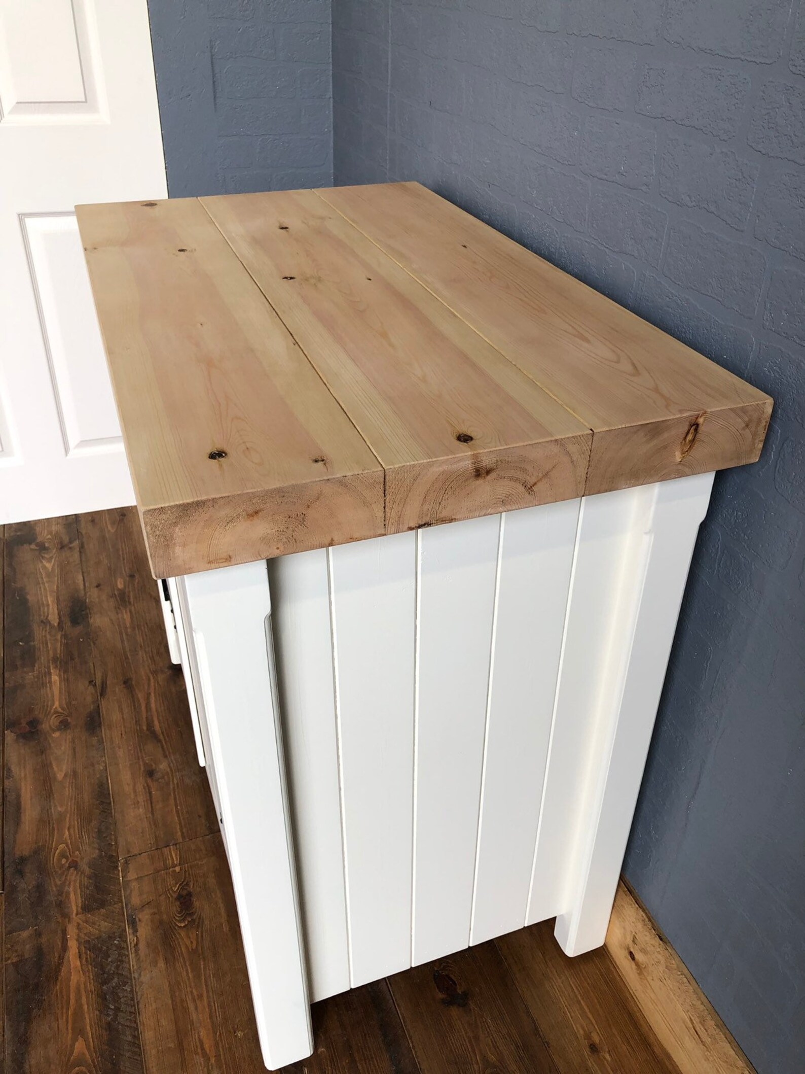 Double Cupboard Unit Chunky Pine Top - Etsy UK