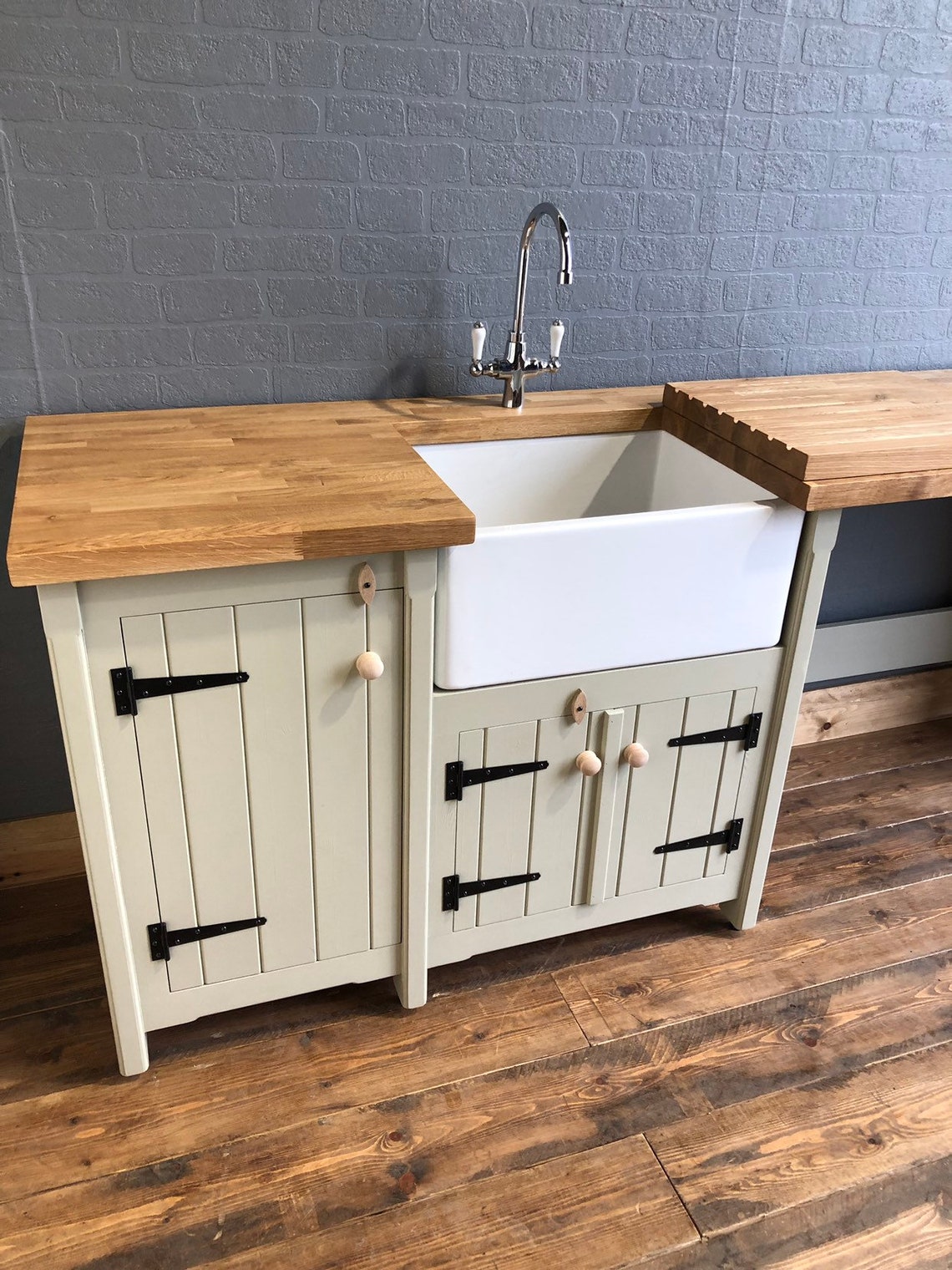 Freestanding Kitchen Belfast Butler Sink Unit With Cupboard & - Etsy