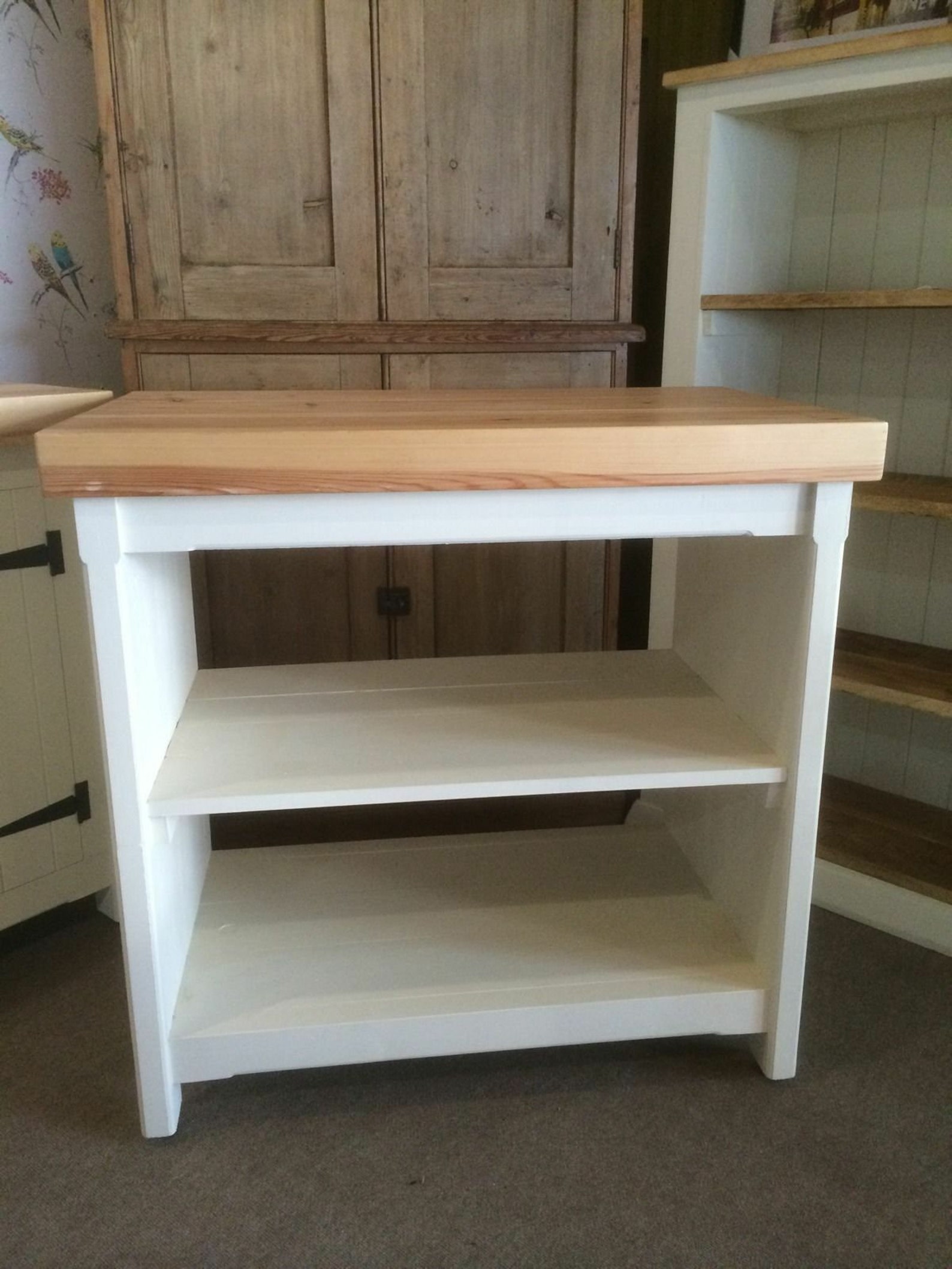 Fully Open Shelved Unit Chunky Pine Top - Etsy UK