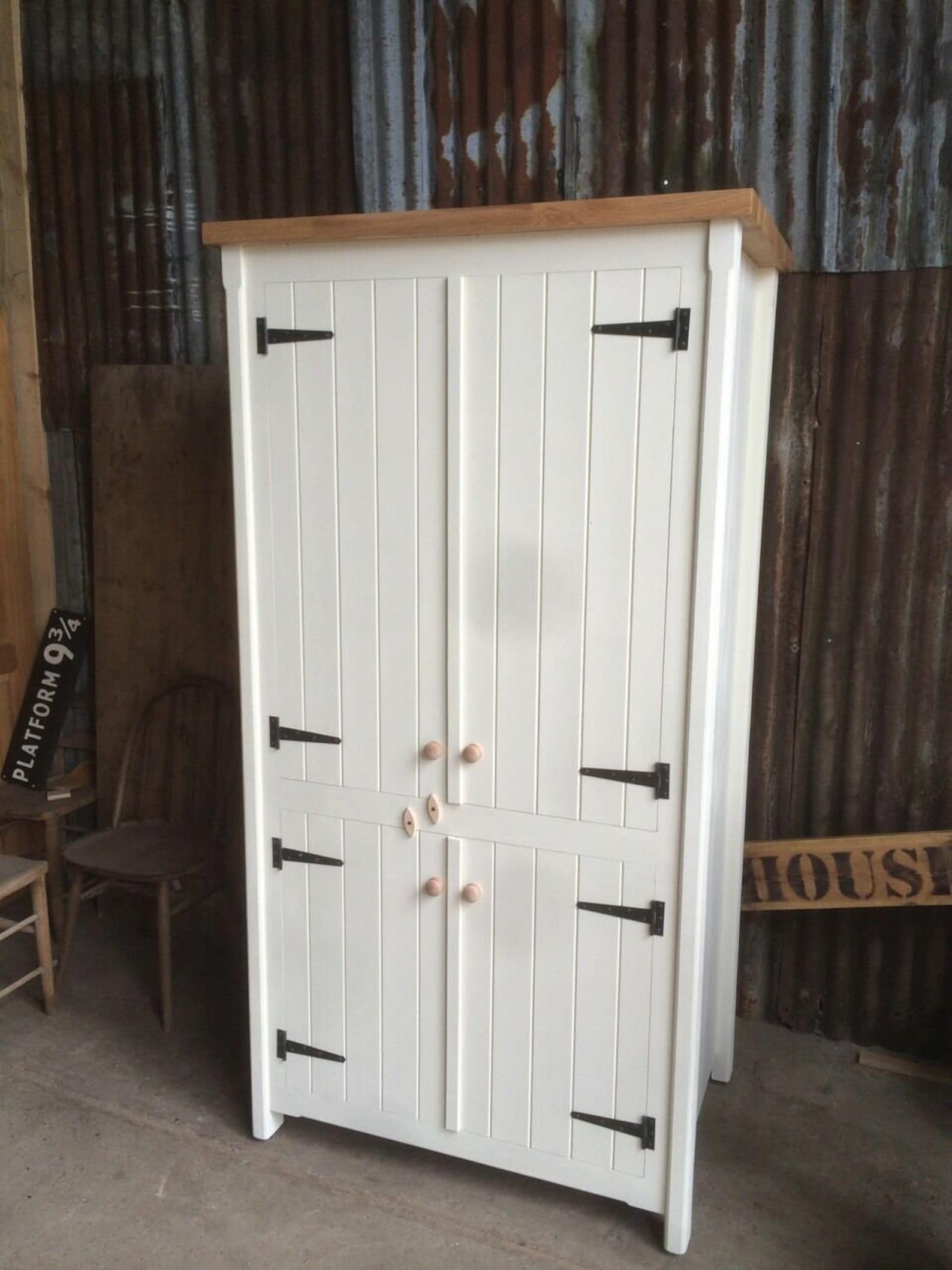 Large 4 door pantry / larder cupboard with spice racks | Etsy