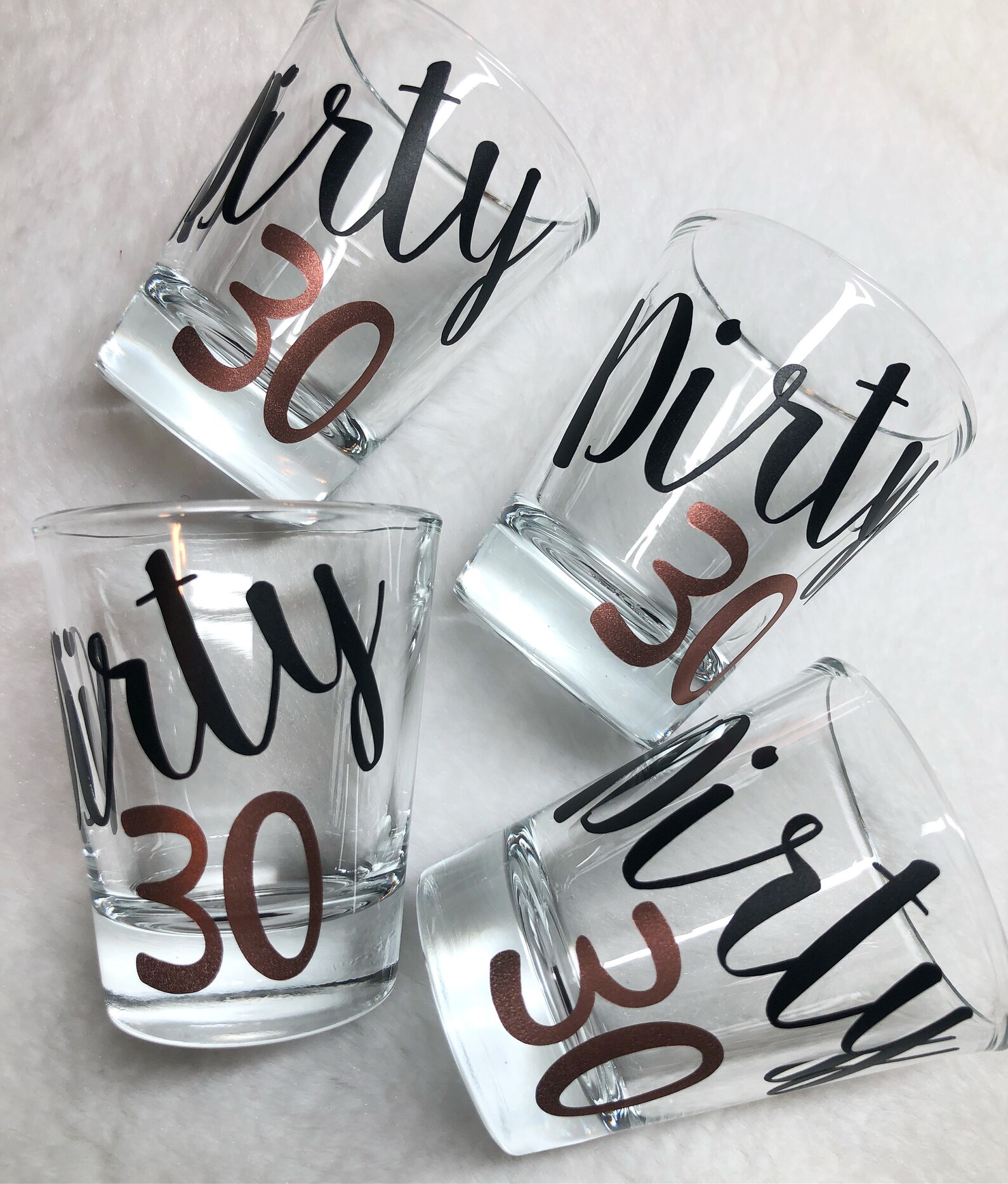 30th Birthday Shot Glass, Thirty and Flirty Birthday, Dirty 30 Party ...