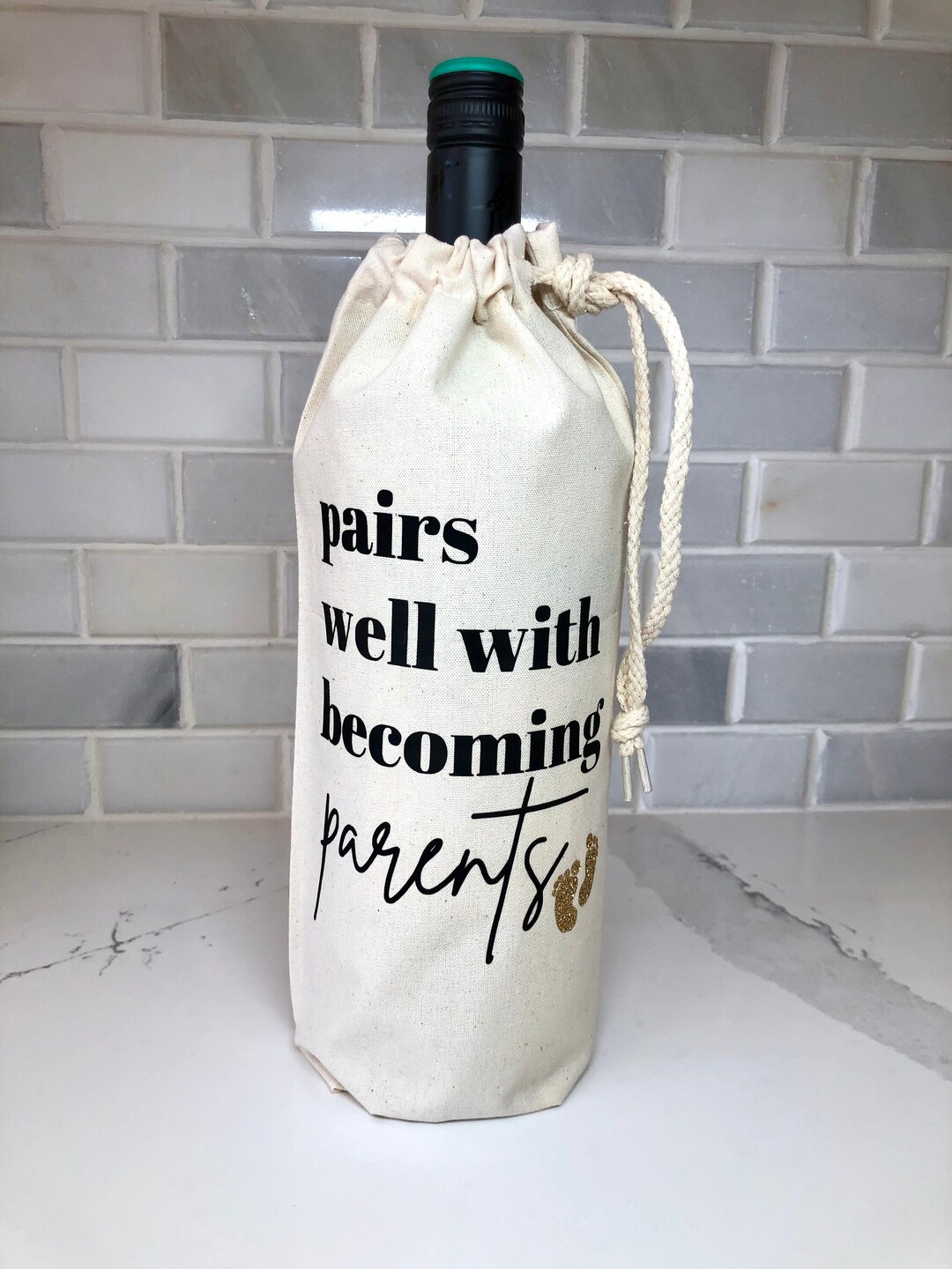 Pairs Well With Becoming Parents, Wine Gift Bag, New Parents Gifts ...