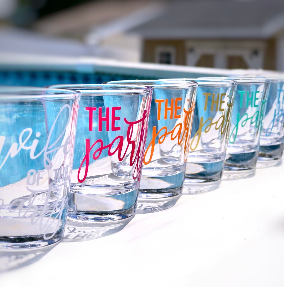 Wife of the Party, Bridal Party Shot Glass, Bridesmaid Shot Glass ...