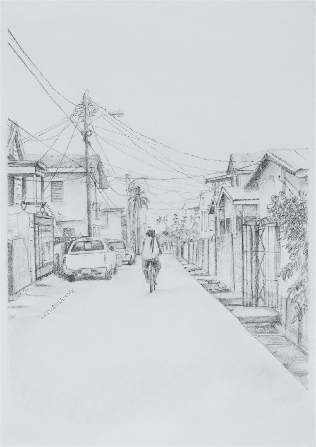 Belize City Art Print...belize City Drawing, Caribbean Art, Central ...