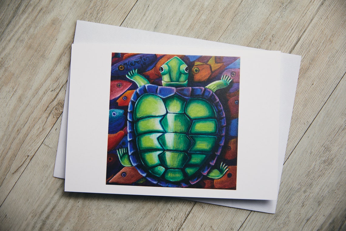 The Little Turtle Greeting Card - Etsy