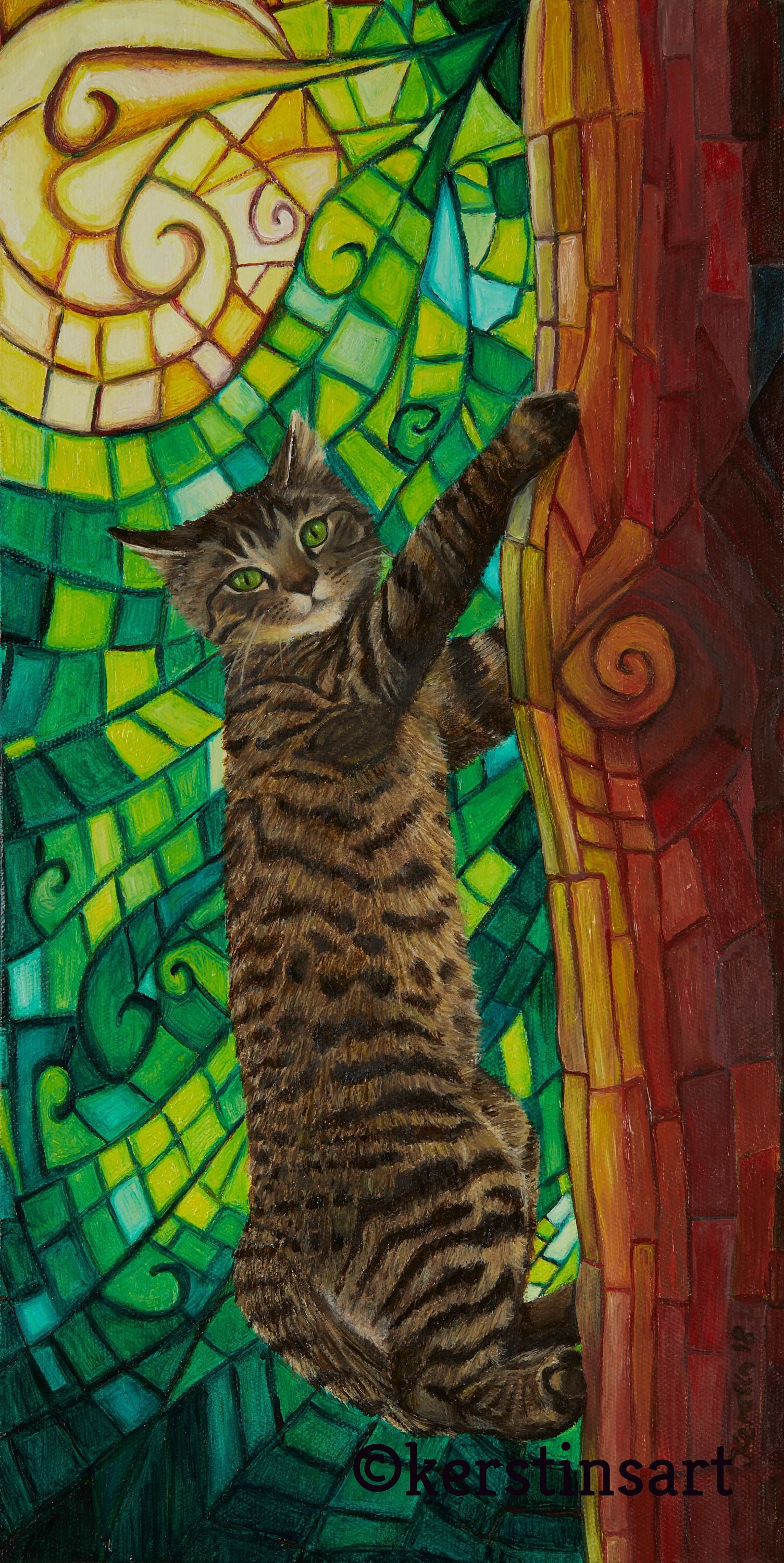 The William Cat PRINTED and Shipped...cat Art Tabby Cat Art - Etsy