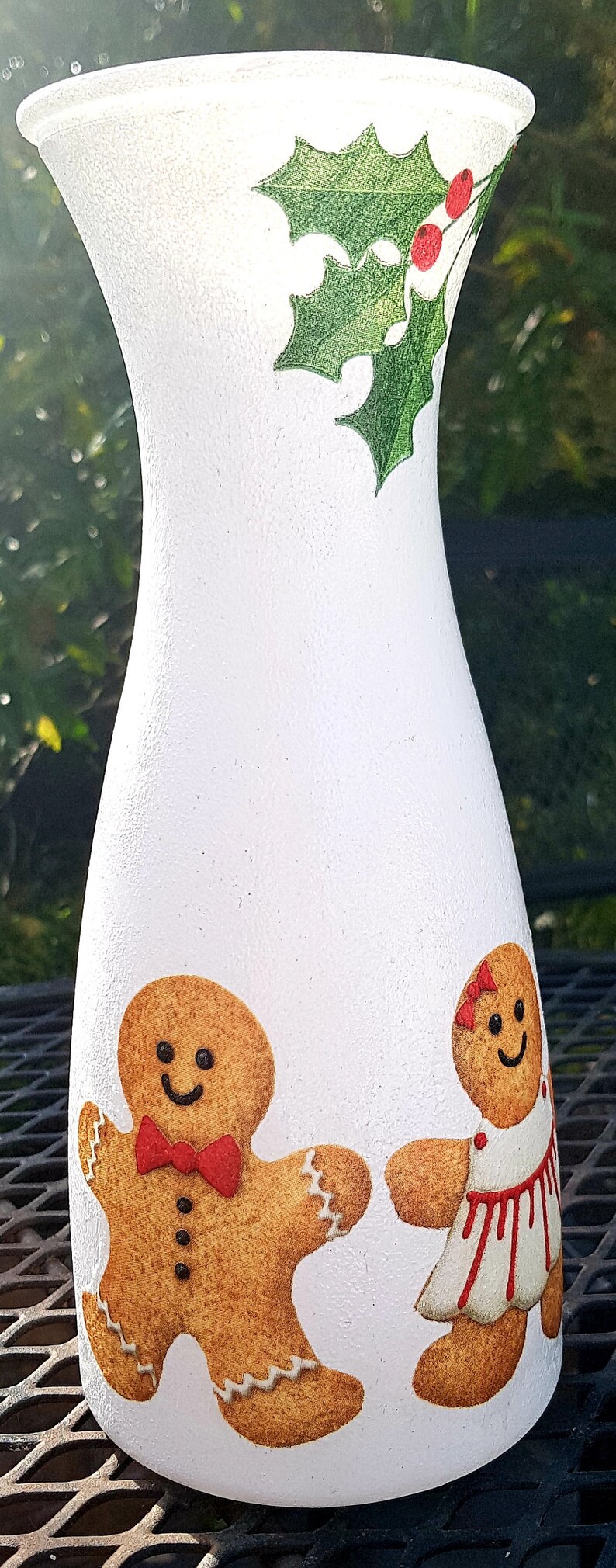 Gingerbread Glass Vase Carafe Vase Christmas Centre Piece - Etsy