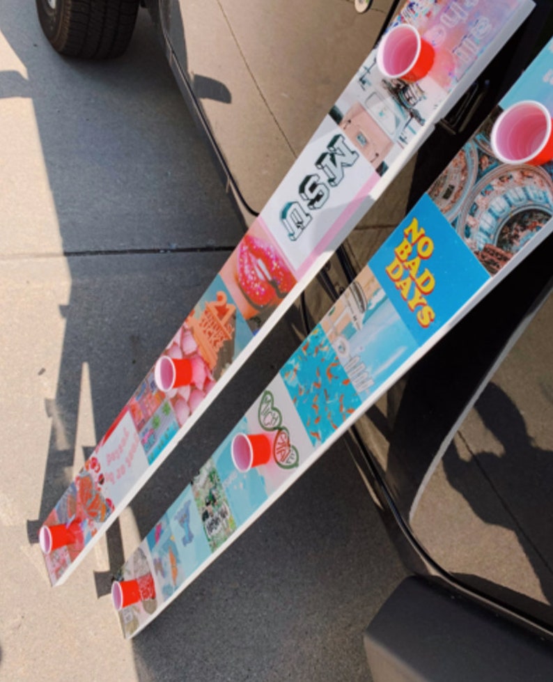 Custom Shot Ski (aesthetic Designs) TAILGATING | College | Party Game ...
