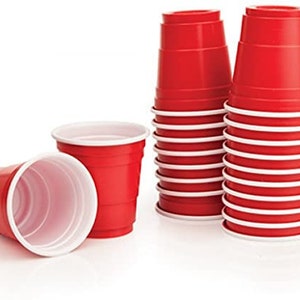 Mini Red Shot Cups - Etsy