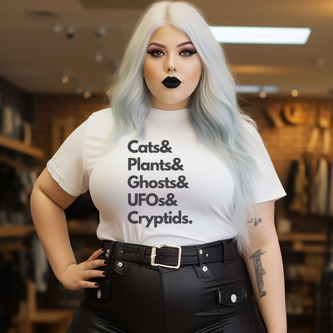 Weird Girl Shirt, Cats, Plants, Ghost Shirt, Cryptid Shirt, Paranormal ...