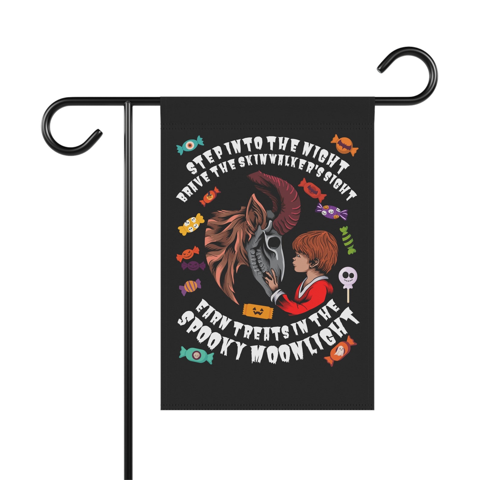 Courageous Halloween Adventure Garden Flag | Skinwalker, Candy, Trick ...