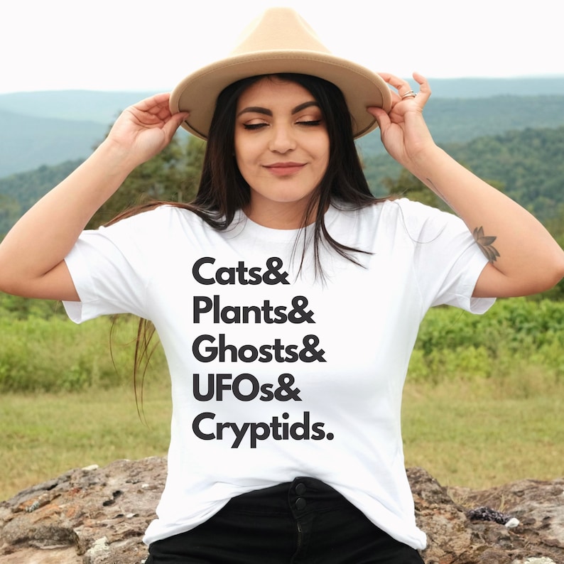 Weird Girl Shirt, Cats, Plants, Ghost Shirt, Cryptid Shirt, Paranormal ...