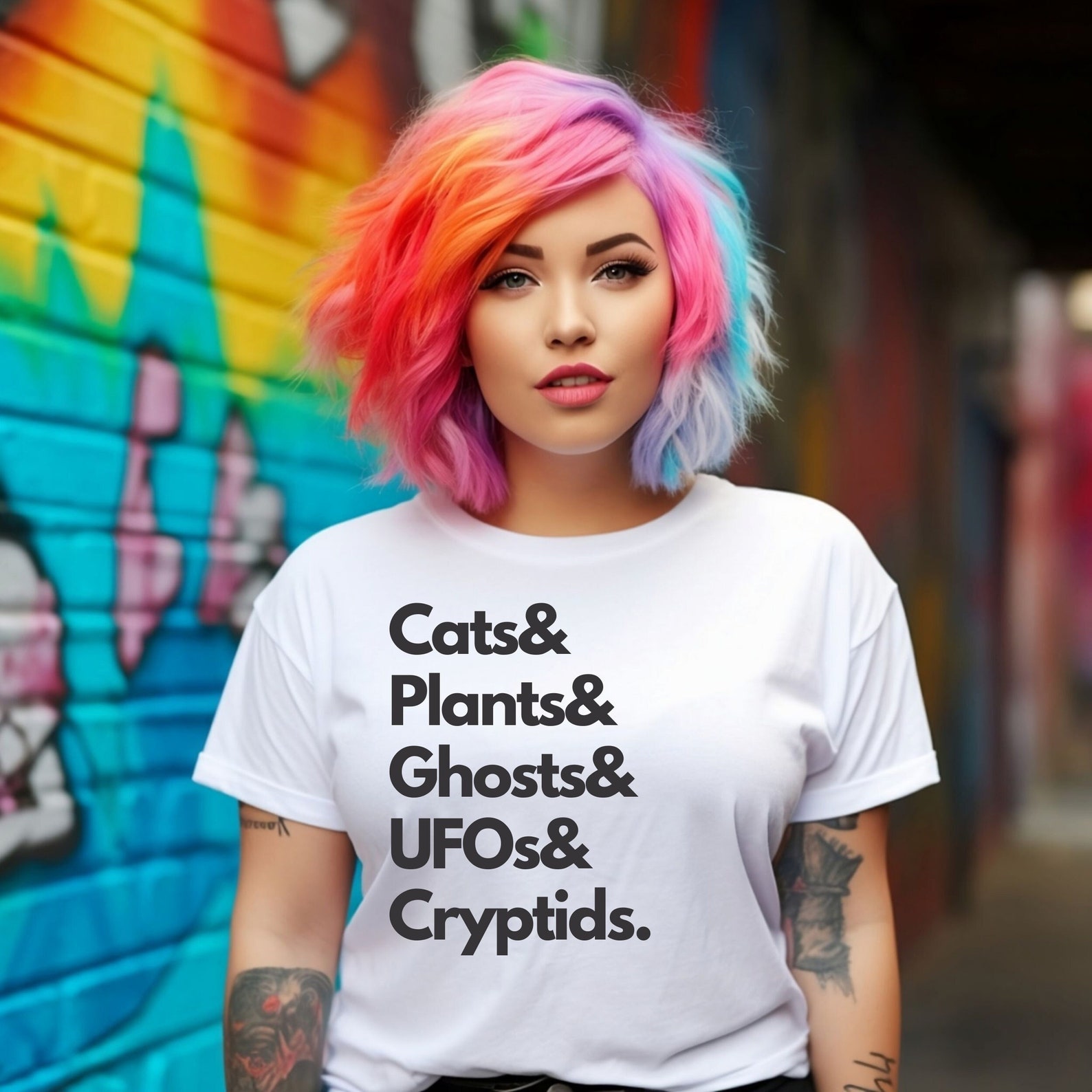 Weird Girl Shirt, Cats, Plants, Ghost Shirt, Cryptid Shirt, Paranormal ...