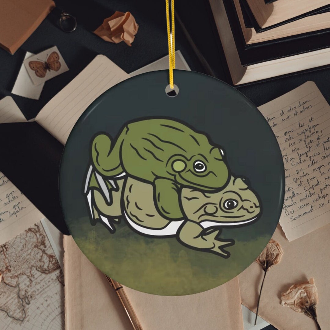 Frogs Humping, Ceramic Ornament, Herpetology Gift, Natural History ...