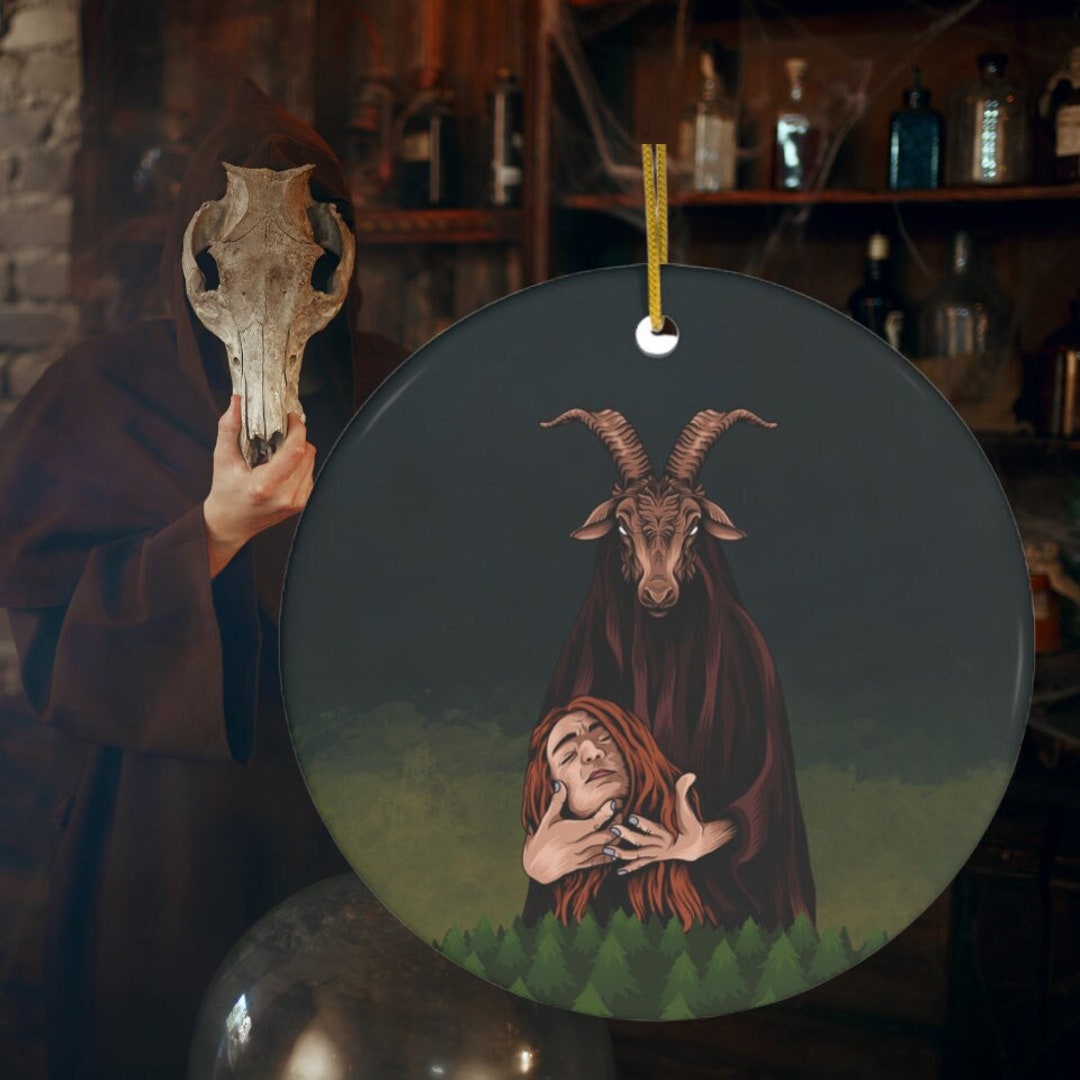Mystic Baphomet, Ceramic Ornament, Sol Invictus, Spooky Christmas ...