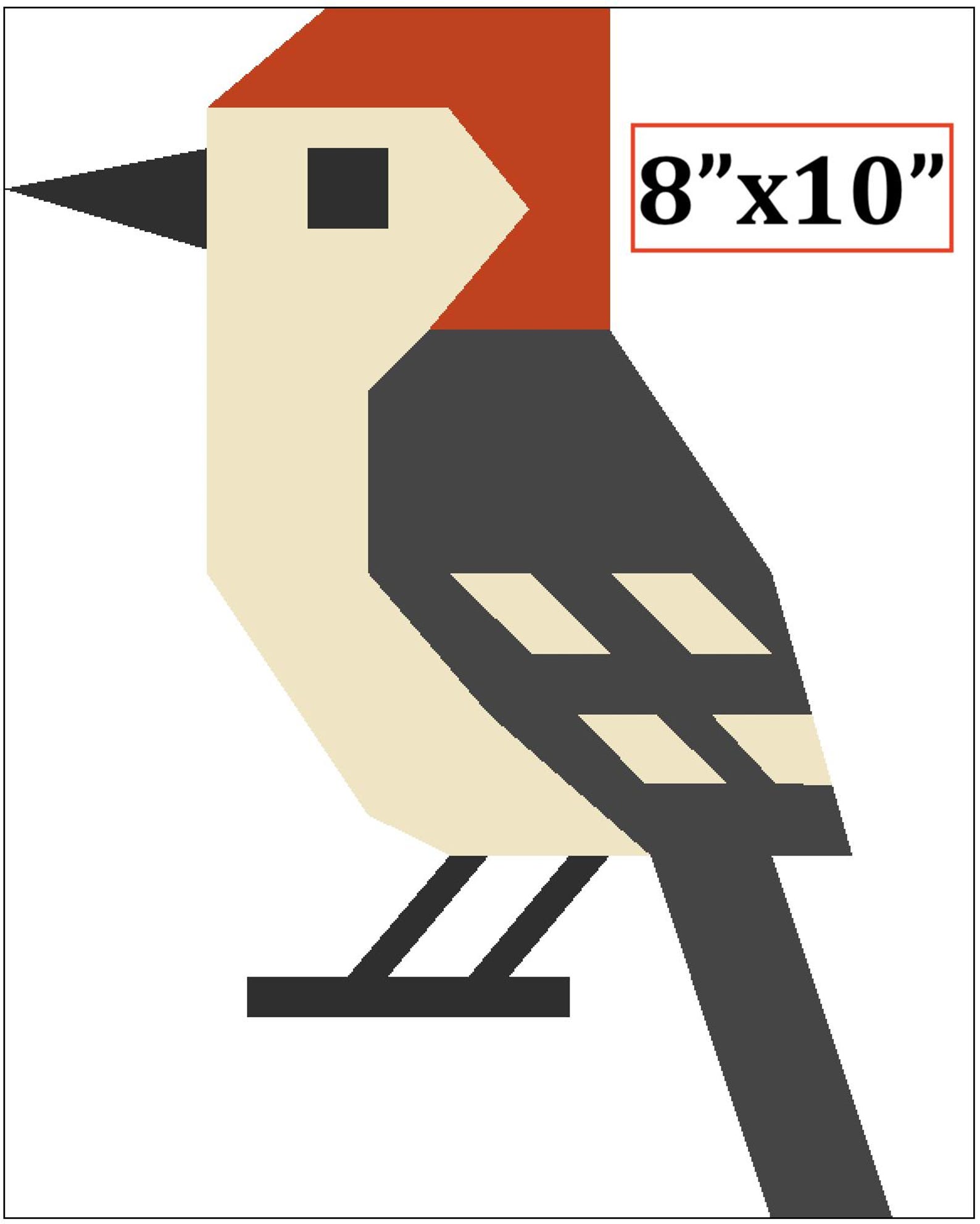 Woodpecker FPP Paper Pieced Quilt Block Pattern - Etsy
