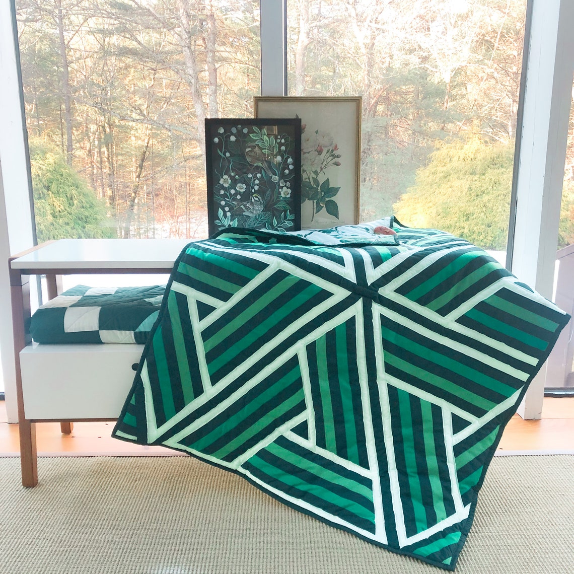 Tangled Triangles Quilt Pattern: Modern Stripe Design (PDF Pattern) - Etsy