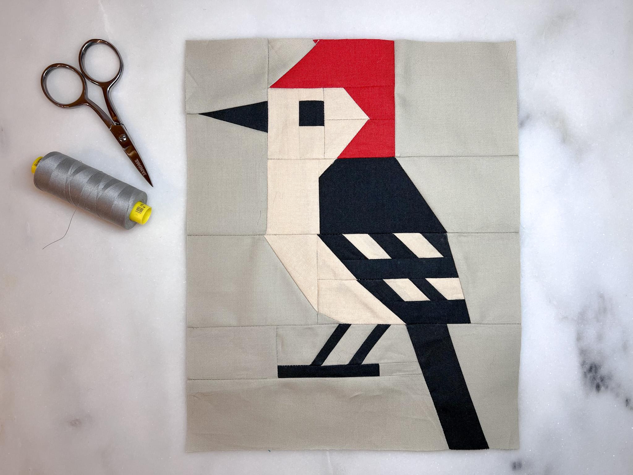Woodpecker FPP Paper Pieced Quilt Block Pattern - Etsy