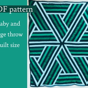 Tangled Triangles Quilt Pattern: Modern Stripe Design (PDF Pattern) - Etsy