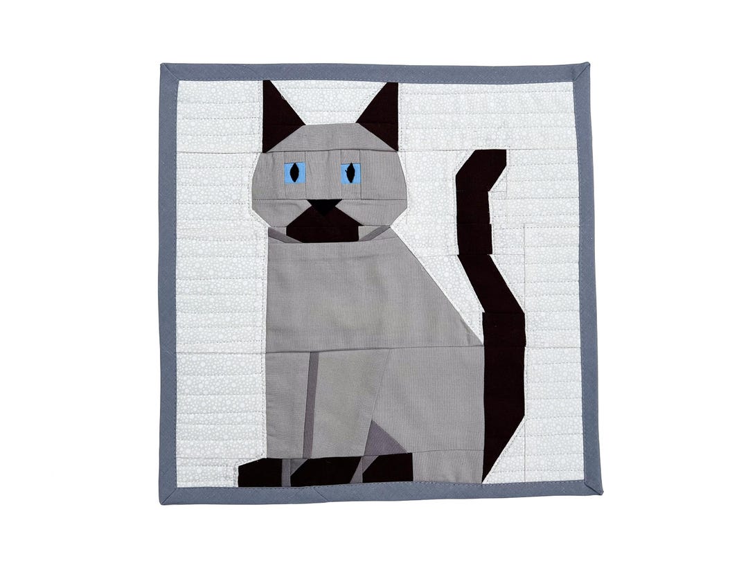 Pointed Cat FPP Paper Pieced Cat Quilt Block Pattern - Etsy