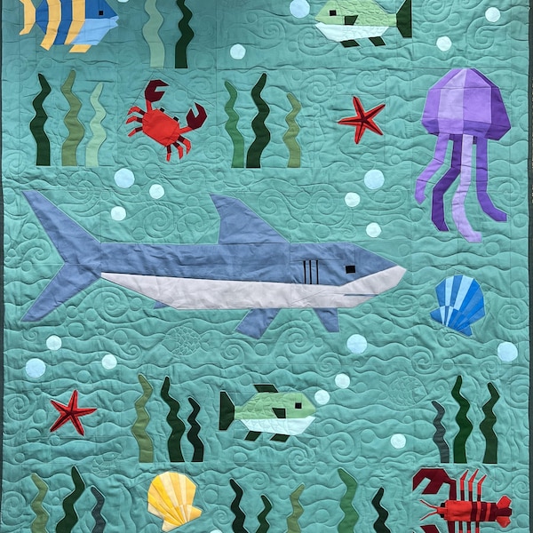 Sea Life Baby Quilt - Etsy