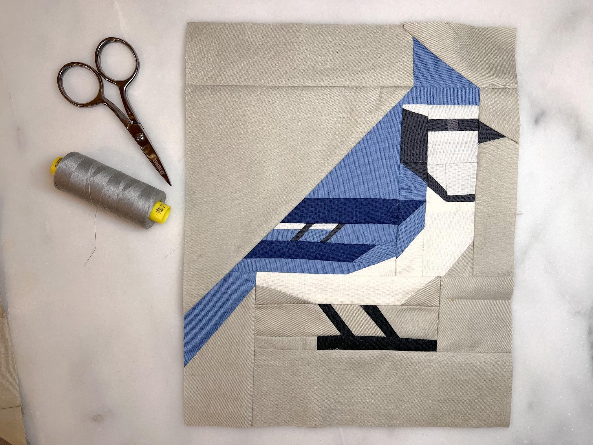 Blue Jay FPP Paper Pieced Quilt Block Pattern Bluejay - Etsy
