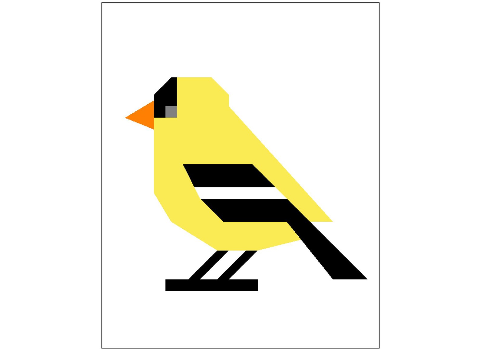 Goldfinch FPP Paper Pieced Quilt Block Pattern - Etsy