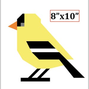 Goldfinch FPP Paper Pieced Quilt Block Pattern - Etsy