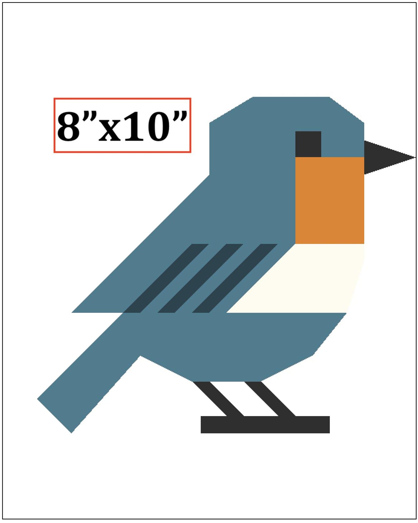 Bluebird FPP Paper Pieced Quilt Block Pattern - Etsy