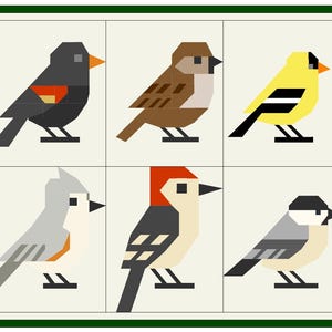 Backyard Birds Bundle FPP Paper Pieced Quilt Block Patterns - Etsy