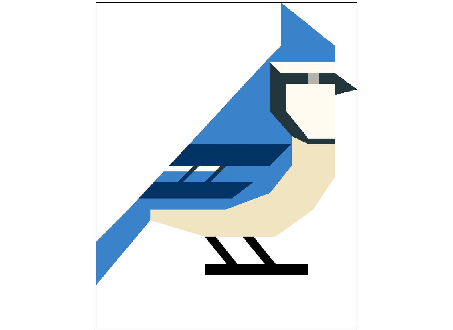 Blue Jay FPP Paper Pieced Quilt Block Pattern Bluejay - Etsy