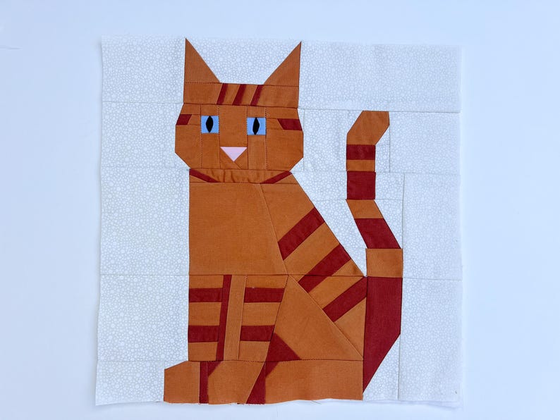 Paper Pieced Purrs FPP Paper Pieced Cat Quilt Block Patterns - Etsy