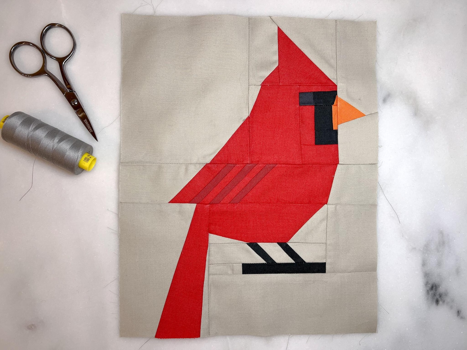 Cardinal FPP Paper Pieced Quilt Block Pattern - Etsy