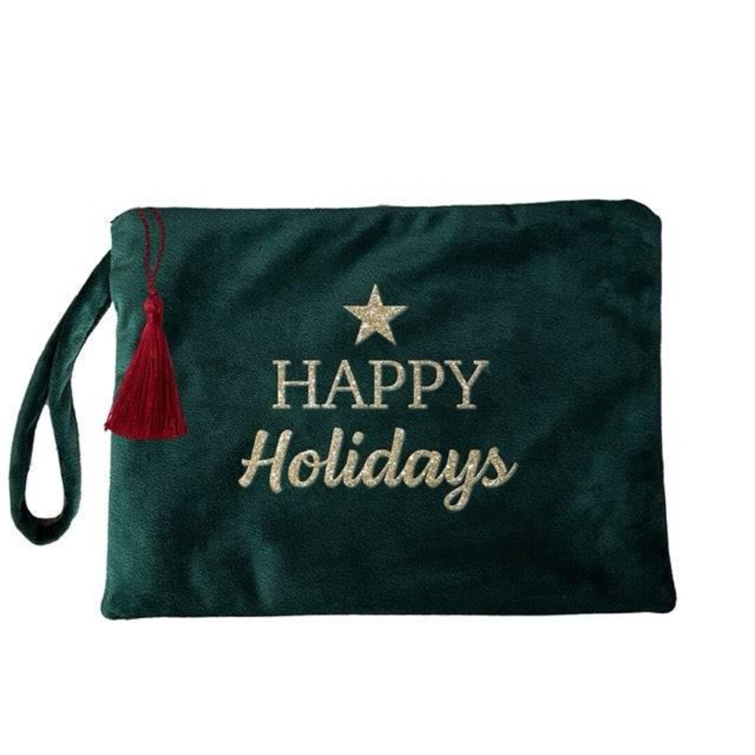 Cosmetic Bag "happy Holidays" - Etsy