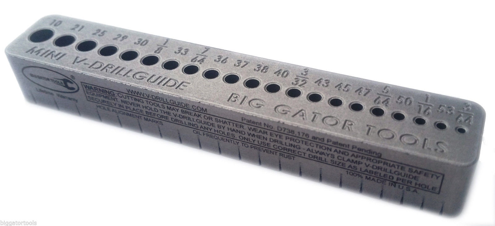 Drill Bit Guide - MINI V-drillguide® - 21 Holes - Drilling Accessory ...