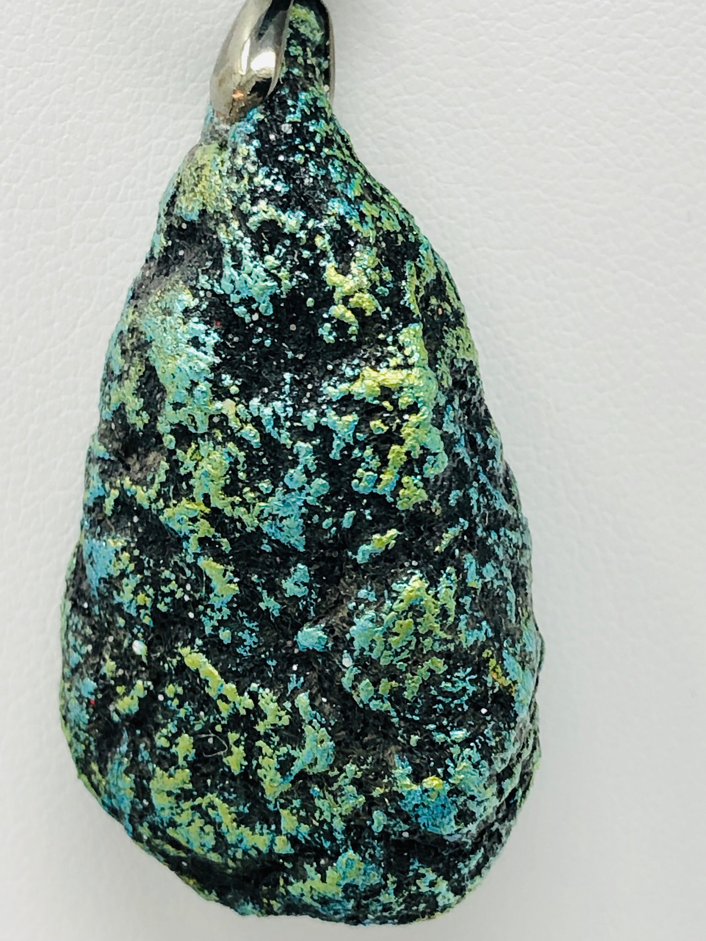 Recycled Paper Pulp Stone Geode Pendant Necklace With Clear Quartz ...