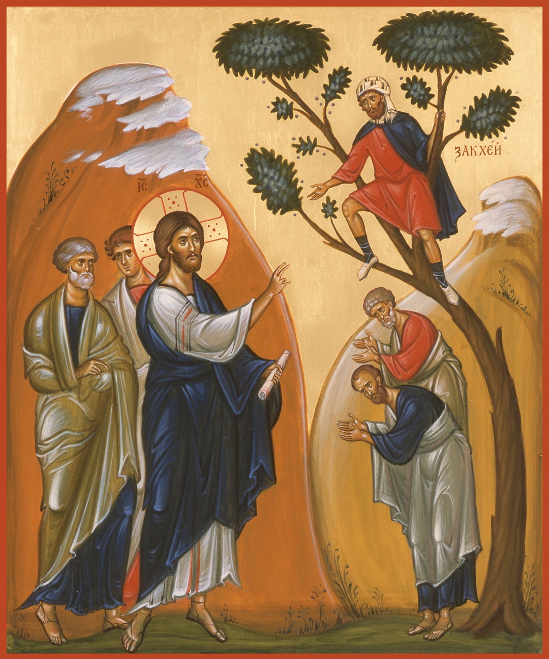 Jesus Christ and Zacchaeus Orthodox Icon Print Icon on a - Etsy UK
