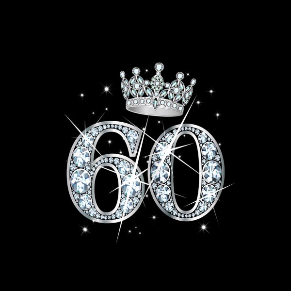 60th Birthday Diamond Decor - Etsy